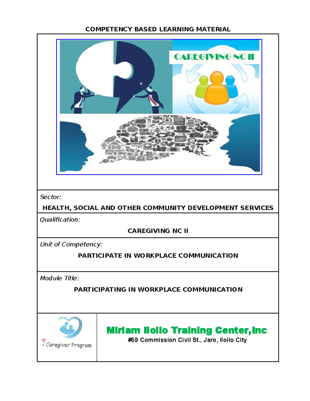 Basic 1 Participating IN Workplace Communication 2 in 1 page ...