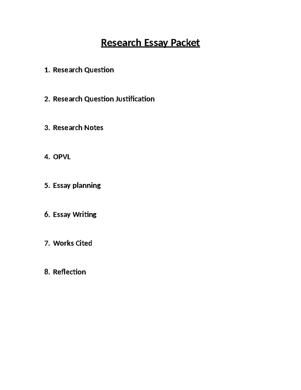 Research Essay Packet 1 1 3 - Research Essay Packet 1. Research ...
