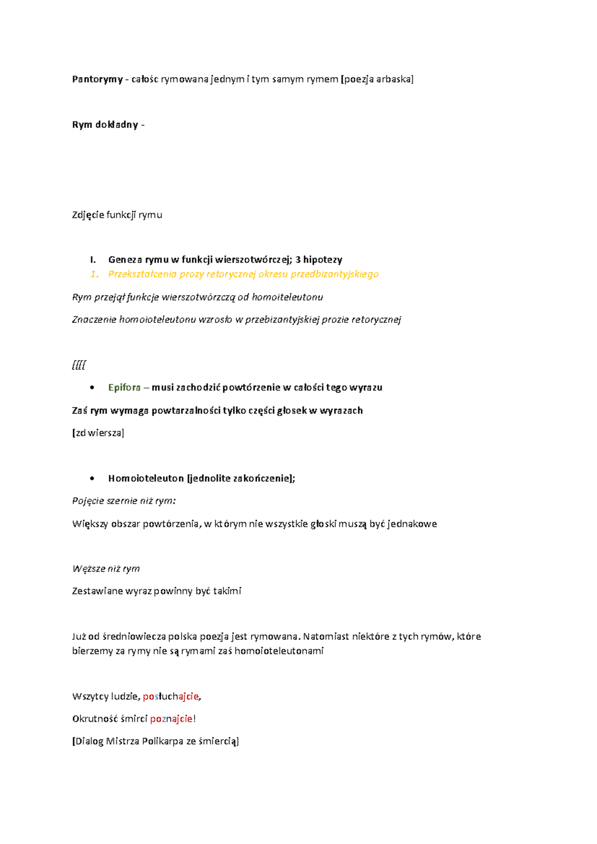 W4.2; dalsza czesc Geneza rymu w funkcji wierszotwórczej - Pantorymy ...