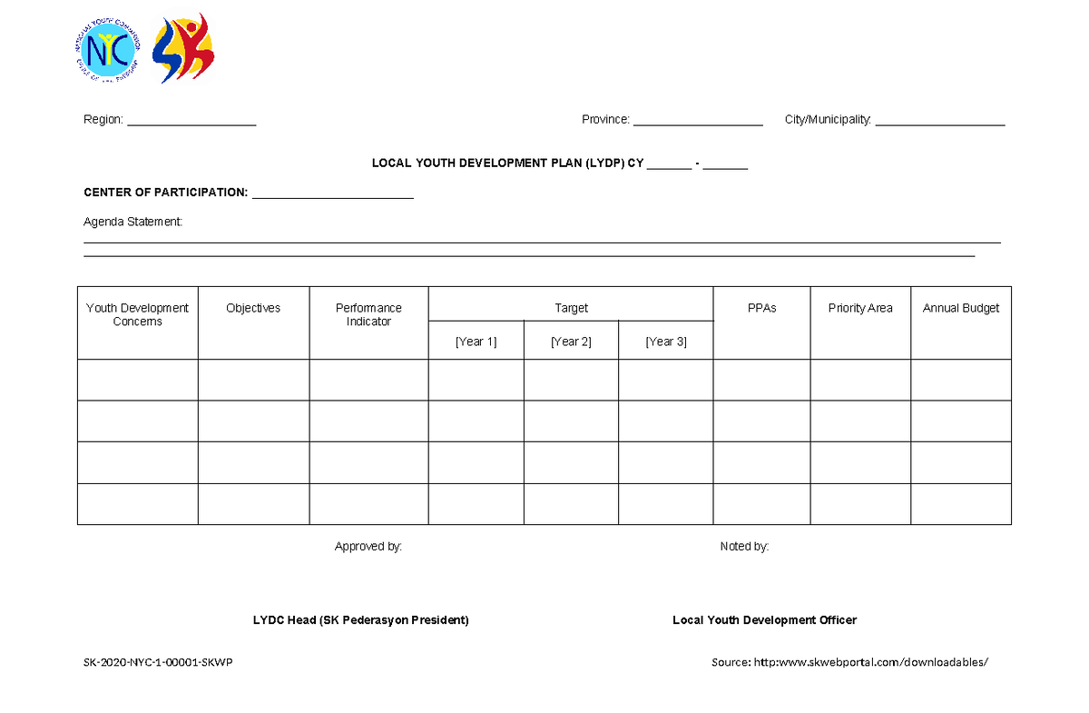 500840050 LYDP Templates Revised 123 - Region ...