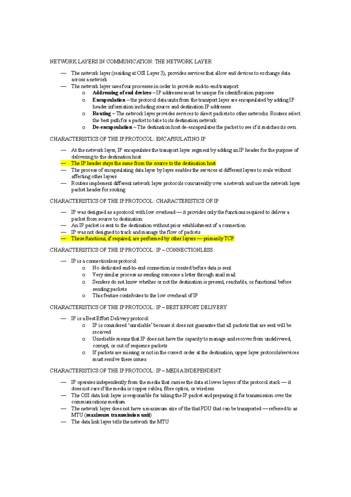 Routing and switching essentials lecture 3 notes - NETWORK LAYERS IN ... Routing and switching essentials lecture 3 notes - NETWORK LAYERS IN ...