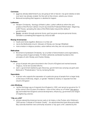 HIST 146-02 Week 6, Reading #1 Notes - HIST 146- Mon,Wed,Fri 1:20pm – 2 ...