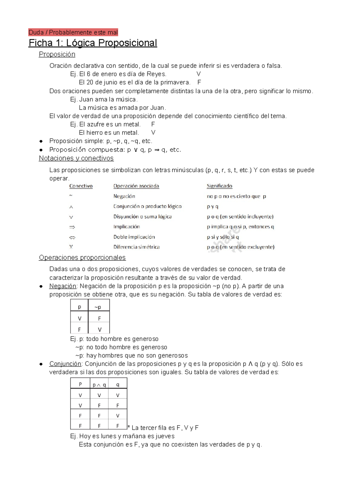 Resumen Logica Matematica - Duda / Probablemente este mal Ficha 1 ...