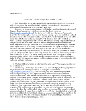 3.1 Reflection: Student Strengths and Weakness and their IEP - 23 ...