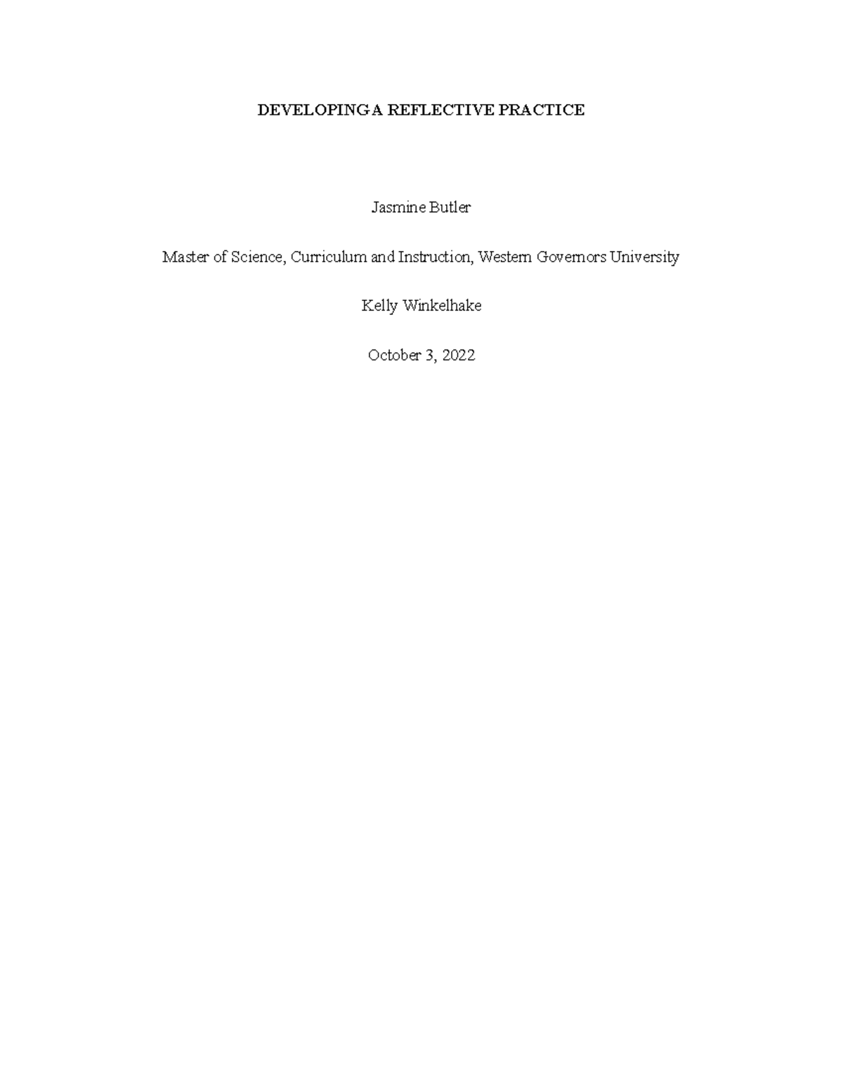 Butler D182 Task1 - This is the first task for the D182 class ...