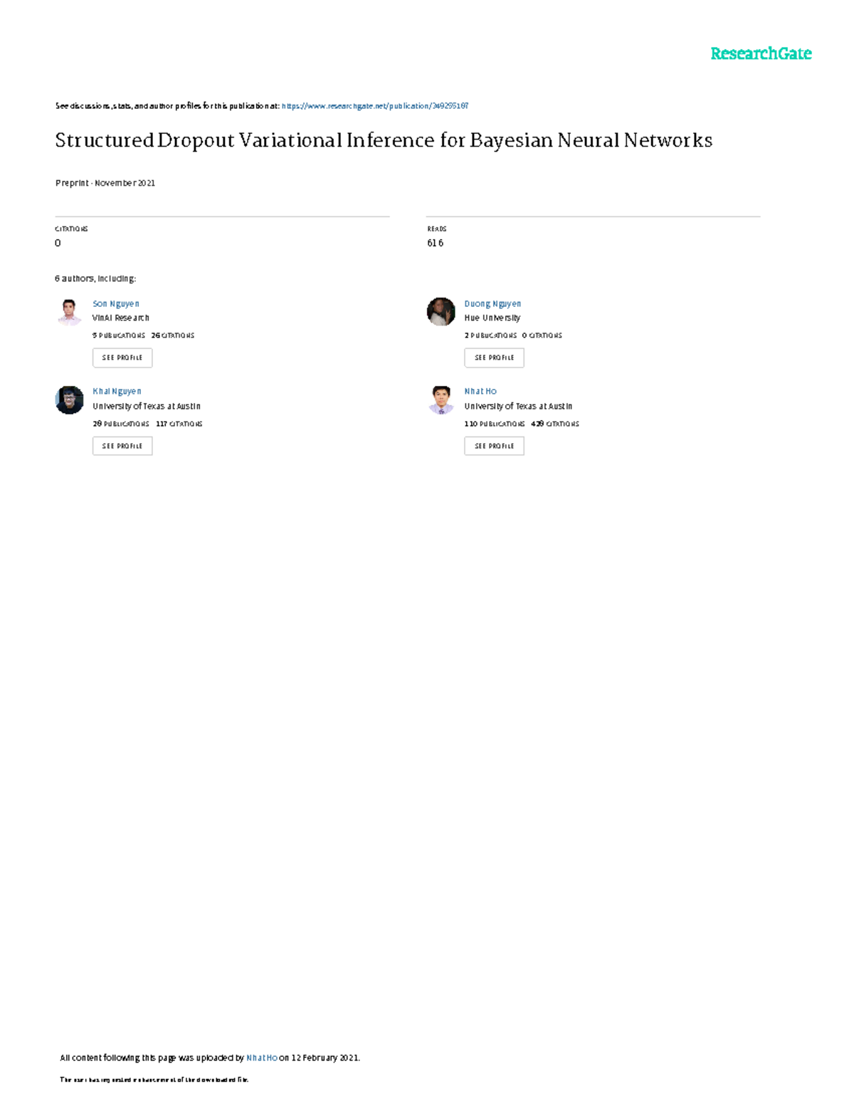 Variational Structured Dropout - See discussions, stats, and author ... Variational Structured Dropout - See discussions, stats, and author ...