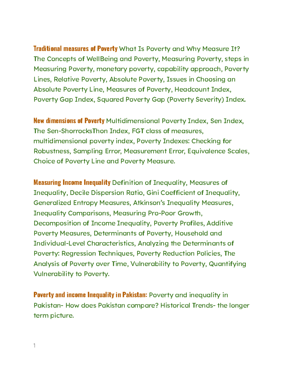 Lesson plan - Benifits - Traditional measures of Poverty What Is ...