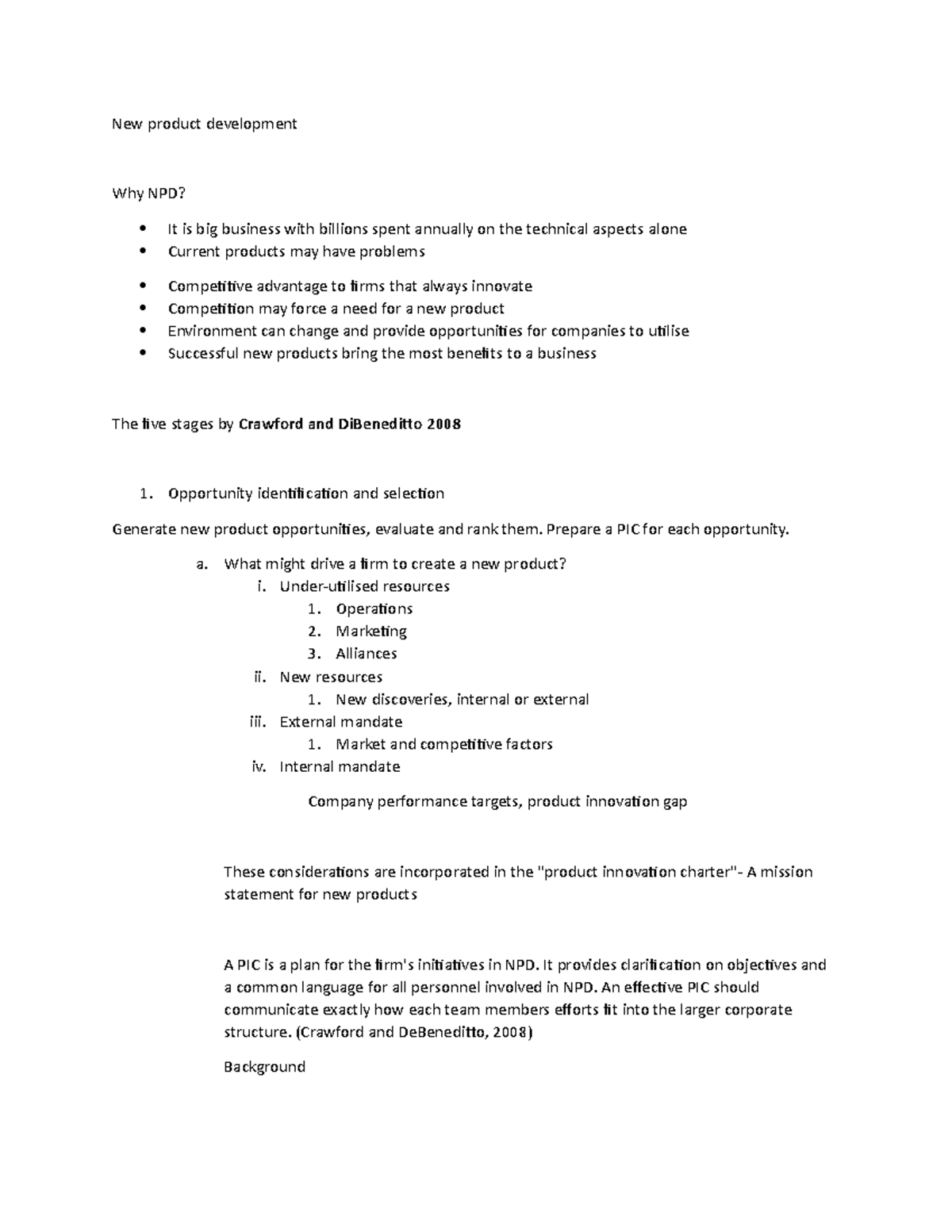 Managing Product Portfolios & Exam Questions - New product development ...