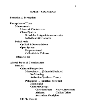 CC Notes 5 Intelligence - NOTES – INTELLIGENCE MODELS OF INTELLIGENCE ...