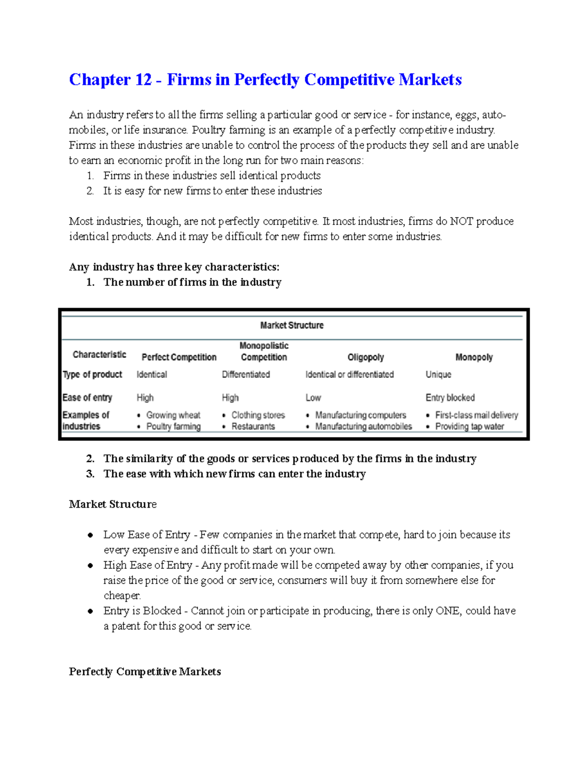Ch 12-15 - principles of economics textbook notes and Lecture notes ...
