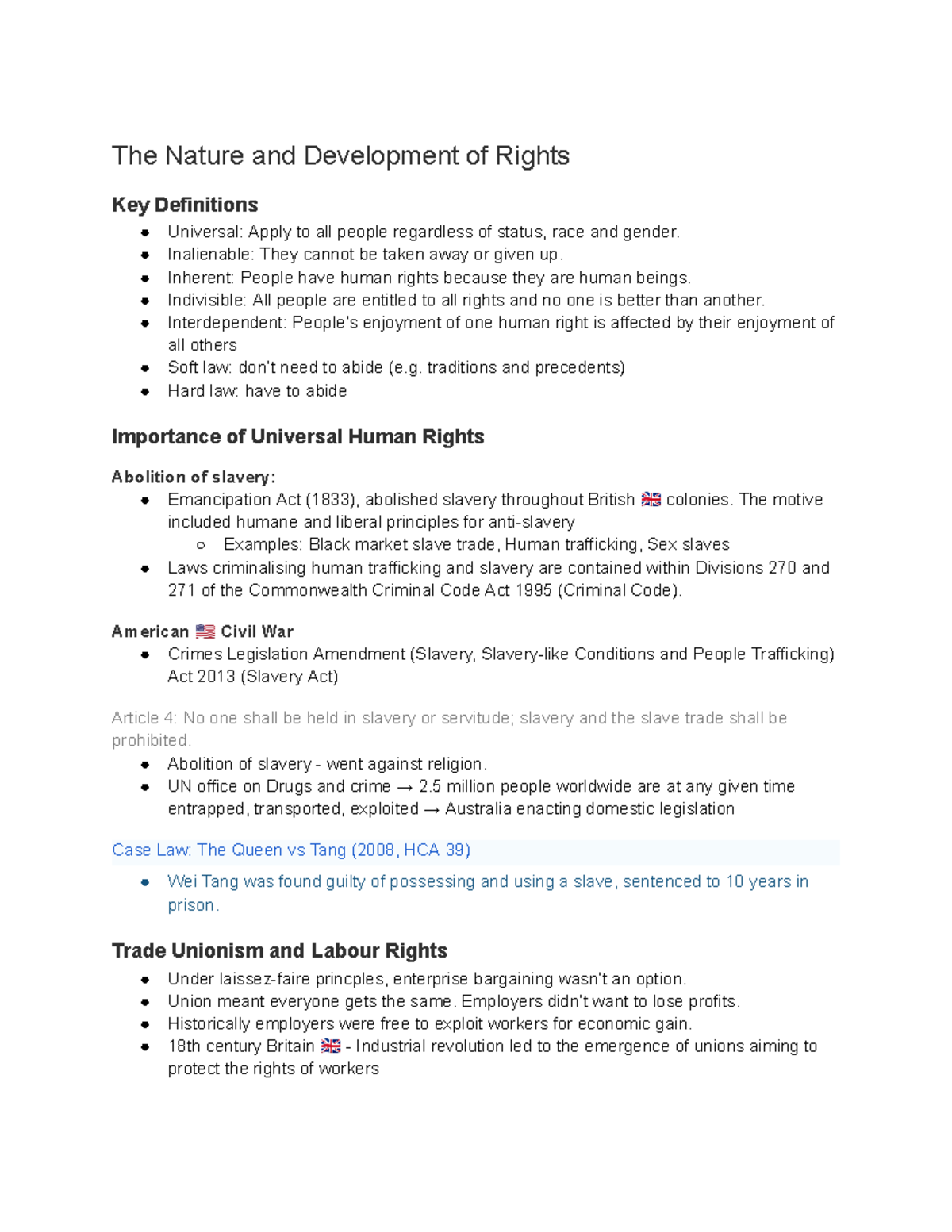 Cheat Sheet - jnkiojonojn - The Nature and Development of Rights Key ...