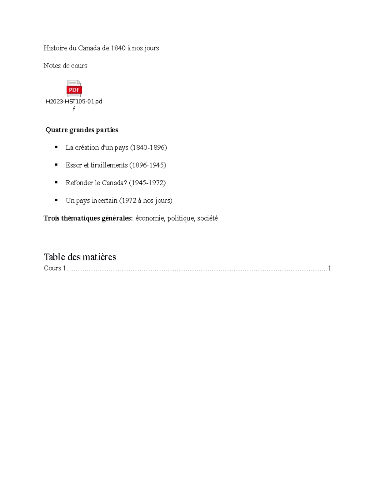 Hist.Can.après 1840.Notes de cours - Histoire du Canada de 1840 à nos ...