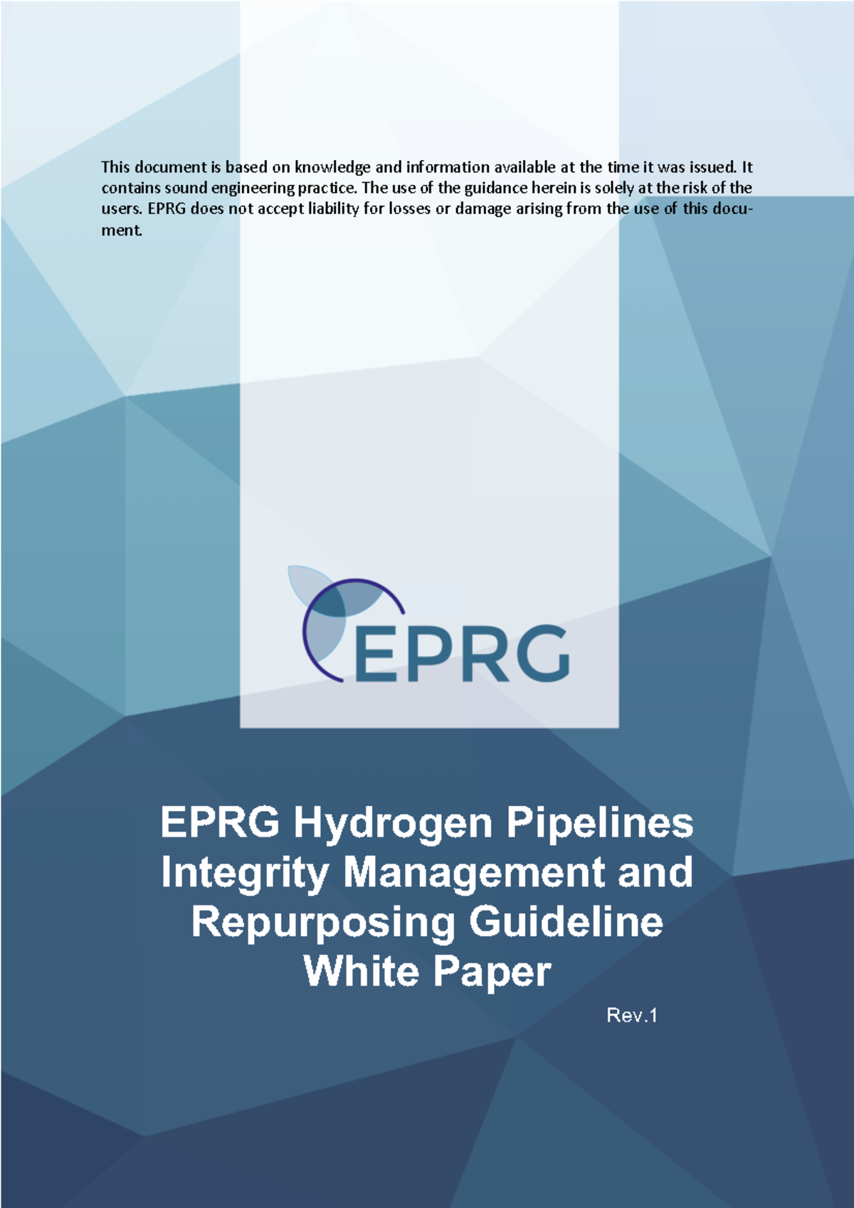 EPRG Hydrogen Pipelines Guideline 1693379446 - This document is based ...