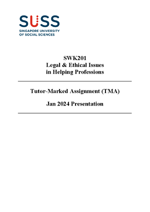 SWK 201 Case Study - Solving Ethical Problems using the Ethical ...