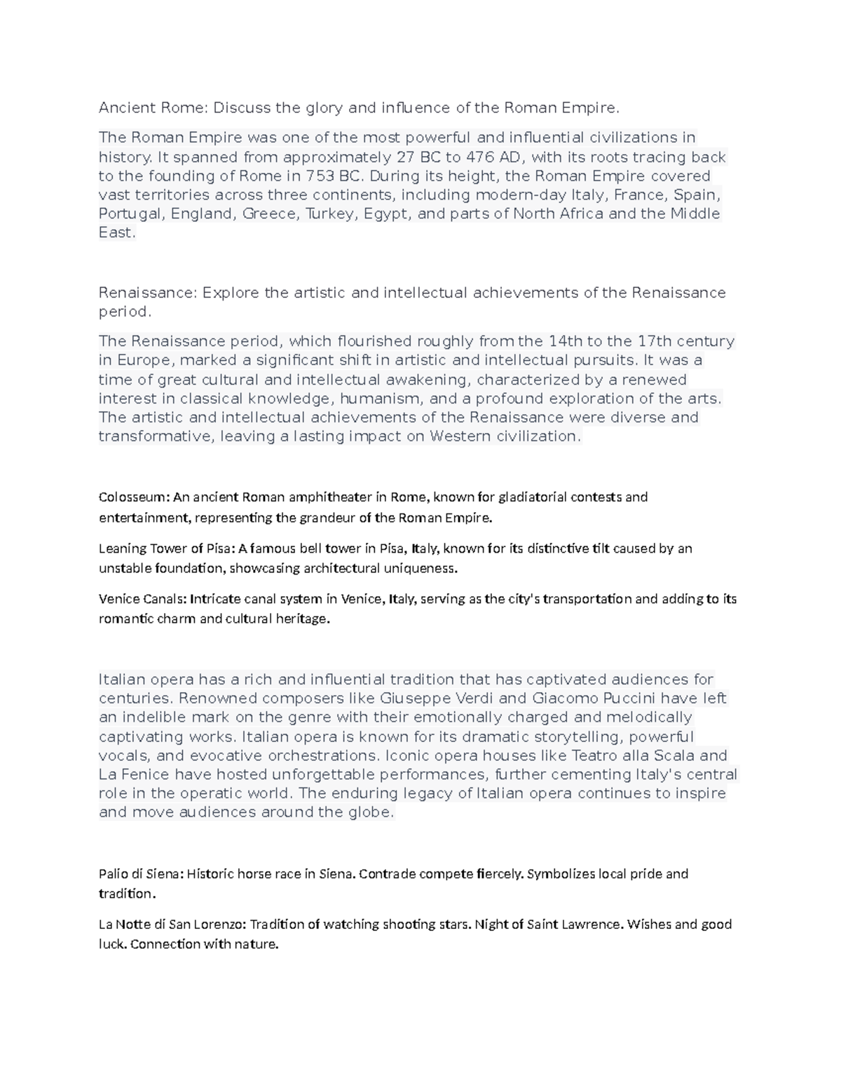 Ancient Rome - steph - Ancient Rome: Discuss the glory and influence of ...