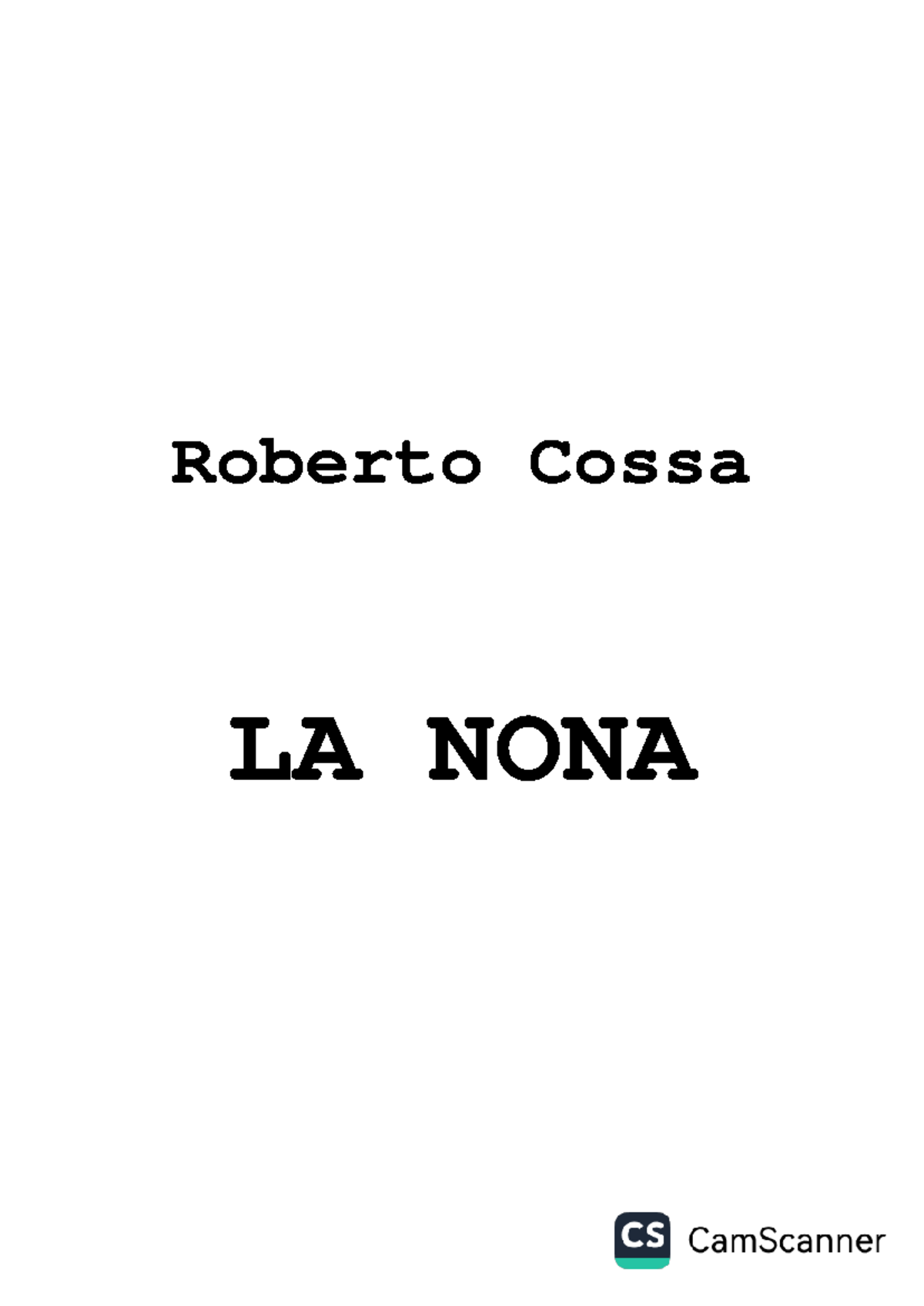 La nona-1 - Material - Roberto Cossa LA NONA REPARTO NONA: Ulises Dumont / Juan Carlos de Seta ...