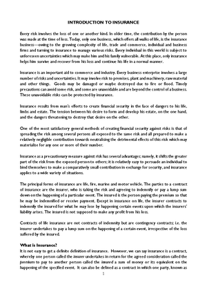 Lecture 2- Formation OF A Contract OF Insurance - FORMATION OF A ...