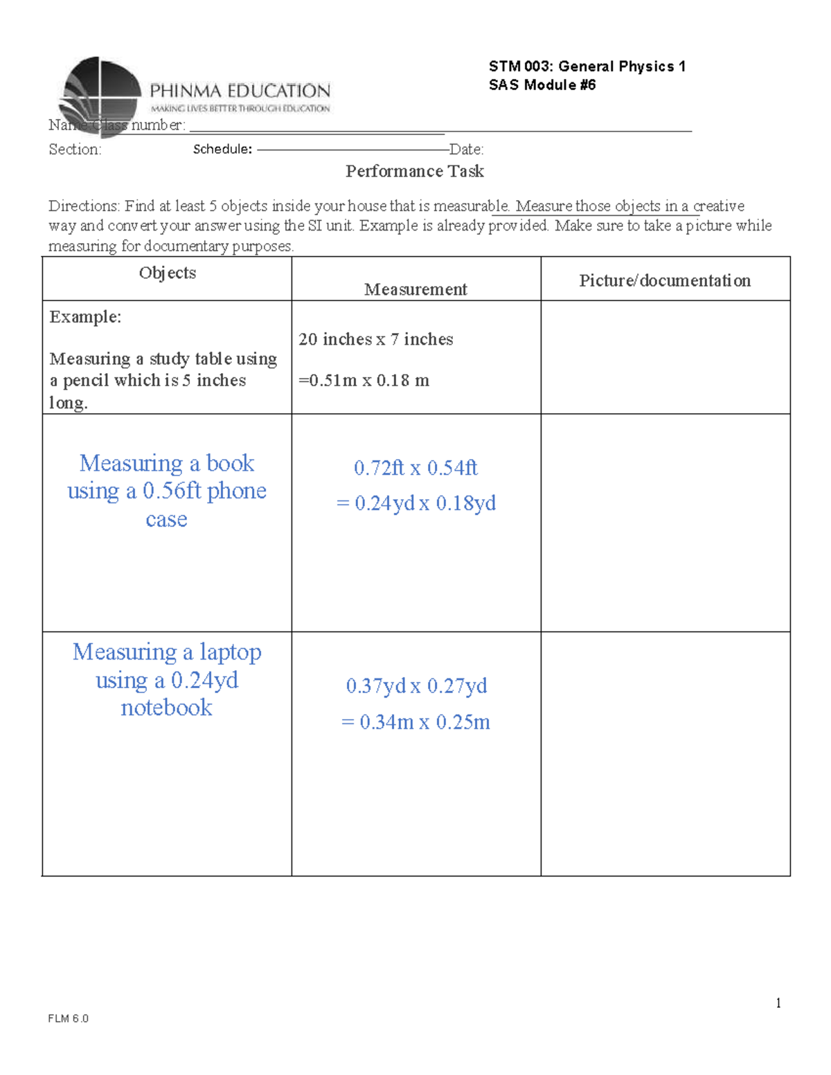 STM 003 lecture notes - STM 003: General Physics 1 SAS Module Name ...