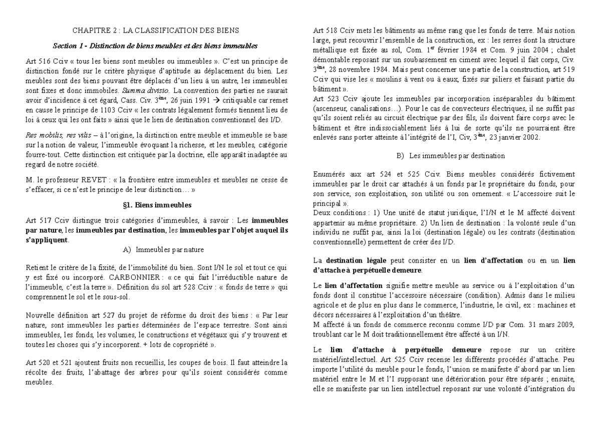 Dcb-classification-biens - CHAPITRE 2 : LA CLASSIFICATION DES BIENS ...