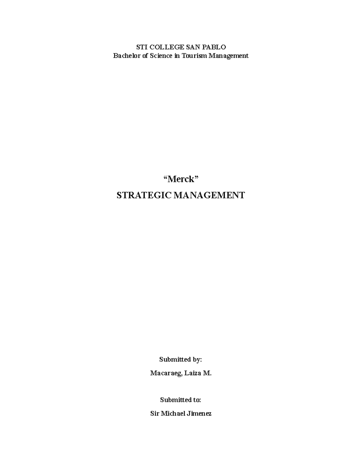 Amazon - BS tourism management - STI COLLEGE SAN PABLO Bachelor of ...