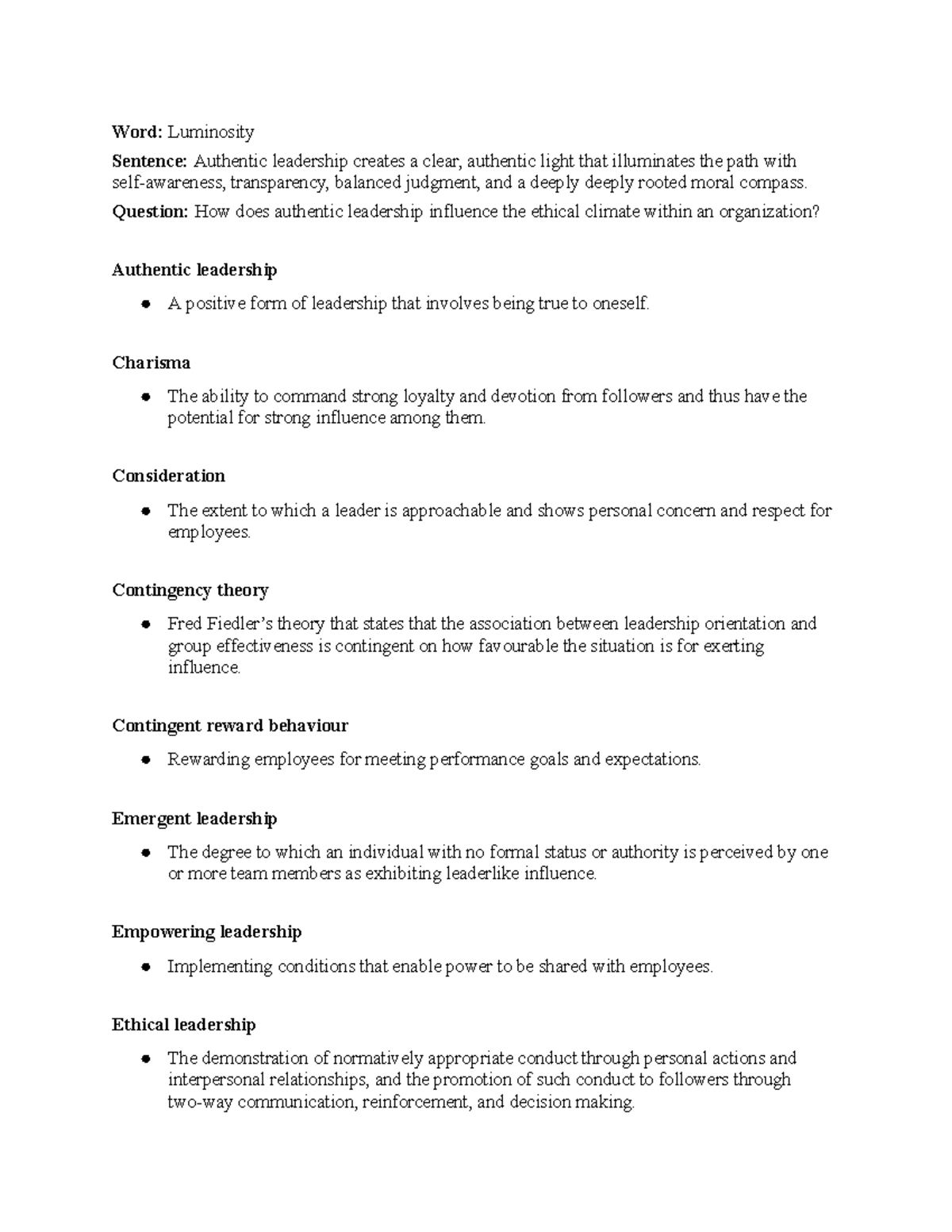 Chapter 9 - notes and definitions - Word: Luminosity Sentence ...