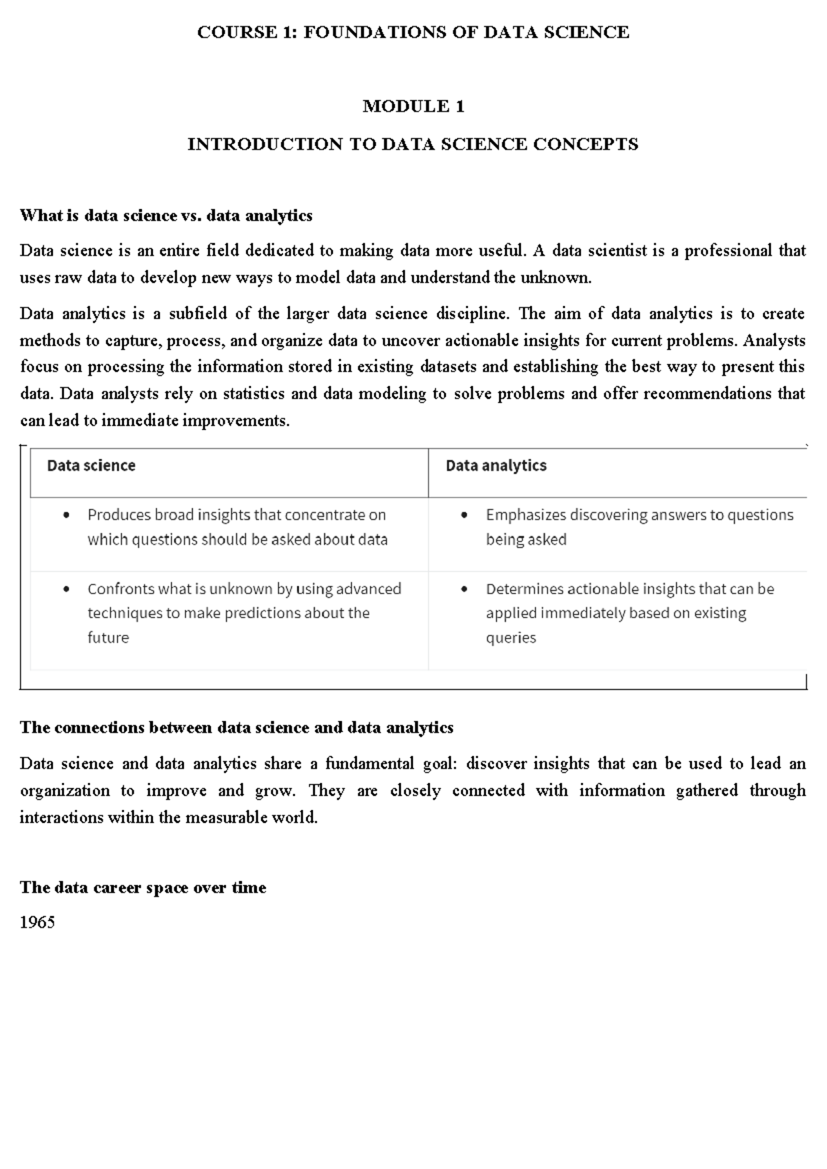 Glossary - ngbvg - COURSE 1: FOUNDATIONS OF DATA SCIENCE MODULE 1 INTRODUCTION TO DATA SCIENCE ...