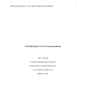 HUM-200 Module 6-2 Project - Exploration Document Sara L. Fineout ...