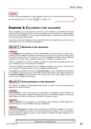 Exercices GP - Exercices : Exercice 1 : Laila constitue un portefeuille d’une valeur totale de ...