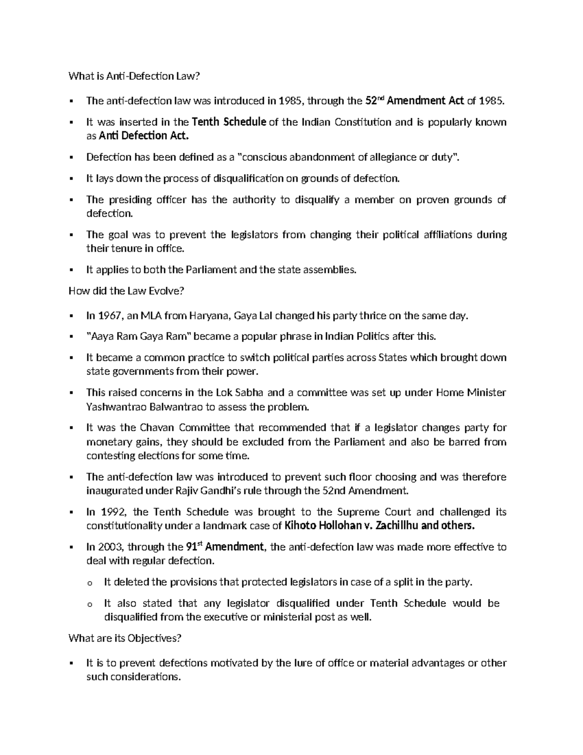 ANTI- Defection LAWS - What is Anti-Defection Law? The anti-defection ...