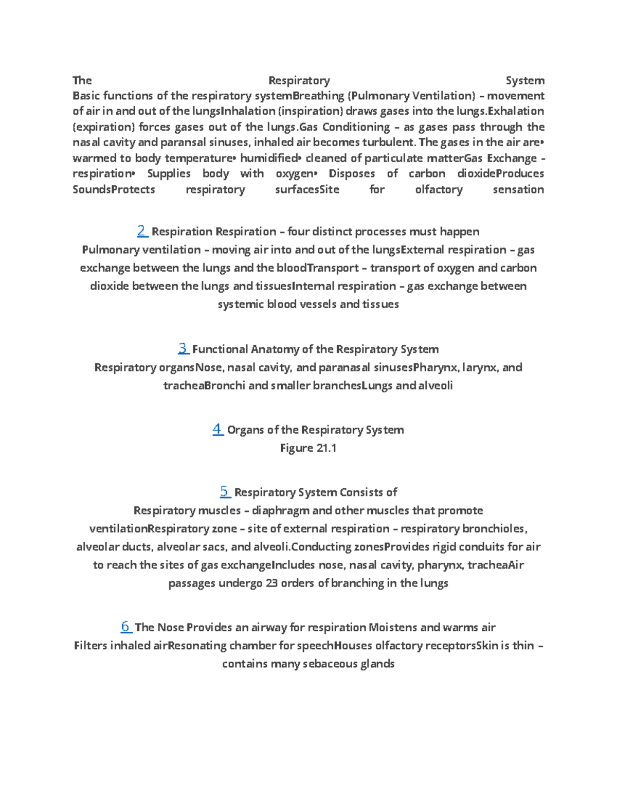 Basic functions of resp system - The Respiratory System Basic functions ...