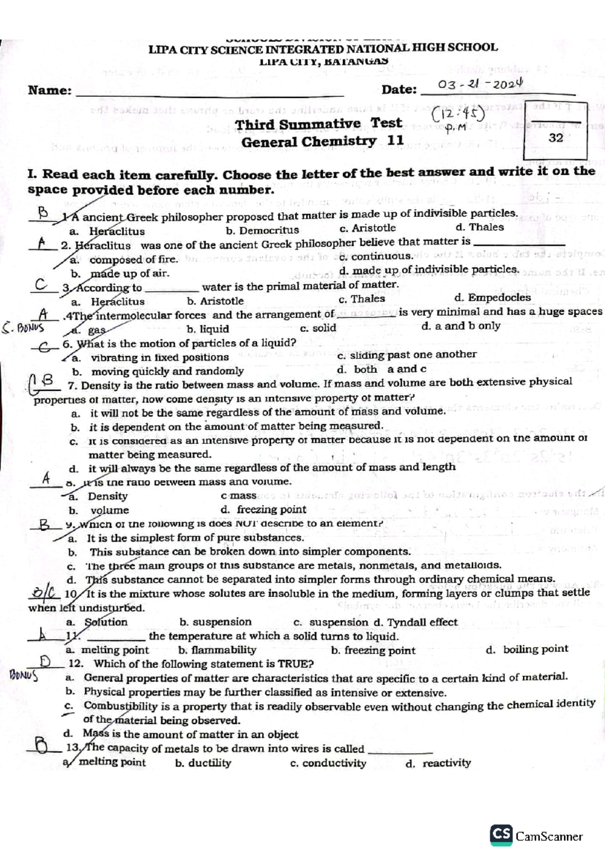 GEN-CHEM- Summative - General Chemistry - CamScanner - Studocu