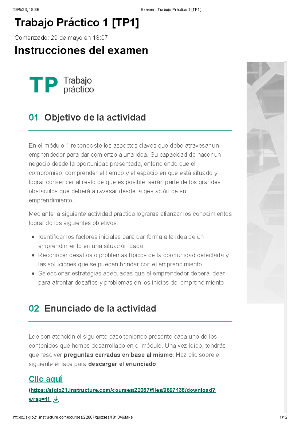 [TP1] D EMPR 95% - tp 1 - Trabajo Práctico 1 [TP1] Comenzado: 29 de mayo en 18: Instrucciones ...