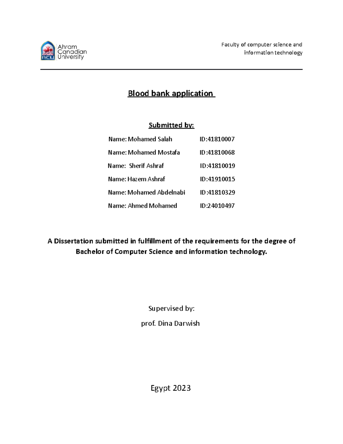 Graduation - Faculty of computer science and information technology ...