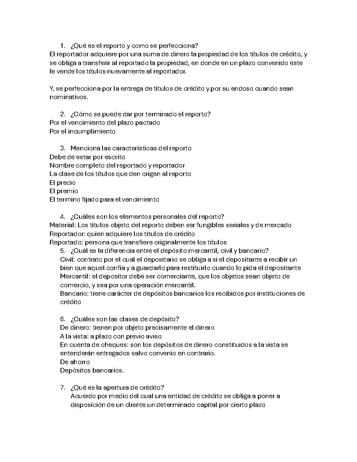 Guia miriam 2P-1 - Guia de examen - ¿Qué es el reporto y como se perfecciona? El reportador ...