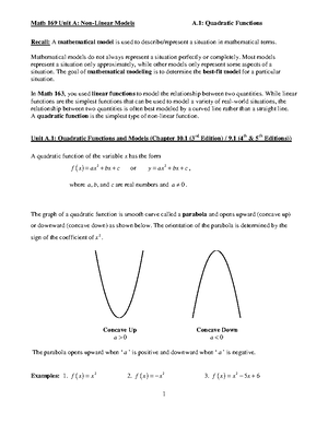 Performance Task - Graphing Conic Sections - Student Guide - Assignment Summary For this ...