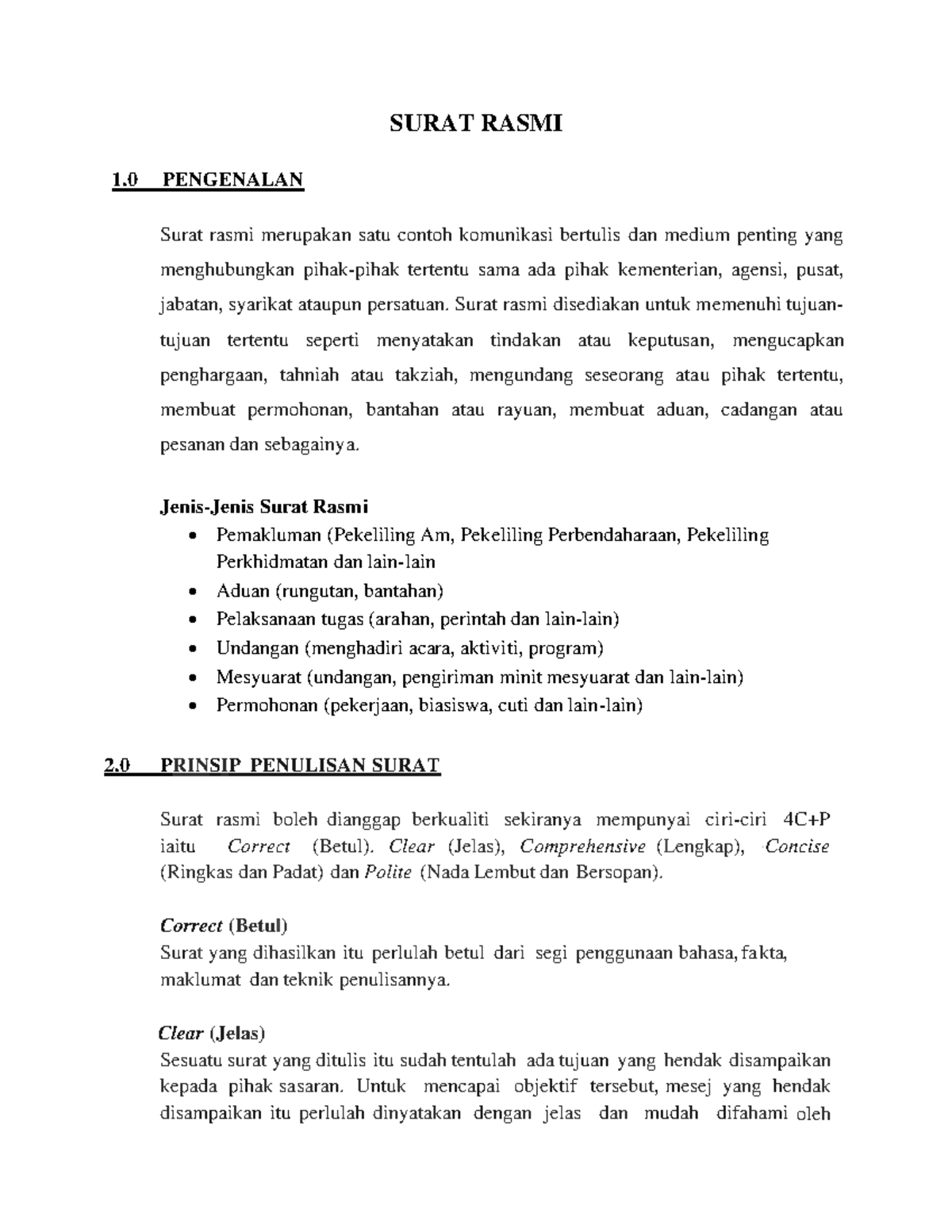 Topik 3 ; NOTA Surat Rasmi - SURAT RASMI 1 PENGENALAN Surat rasmi ...