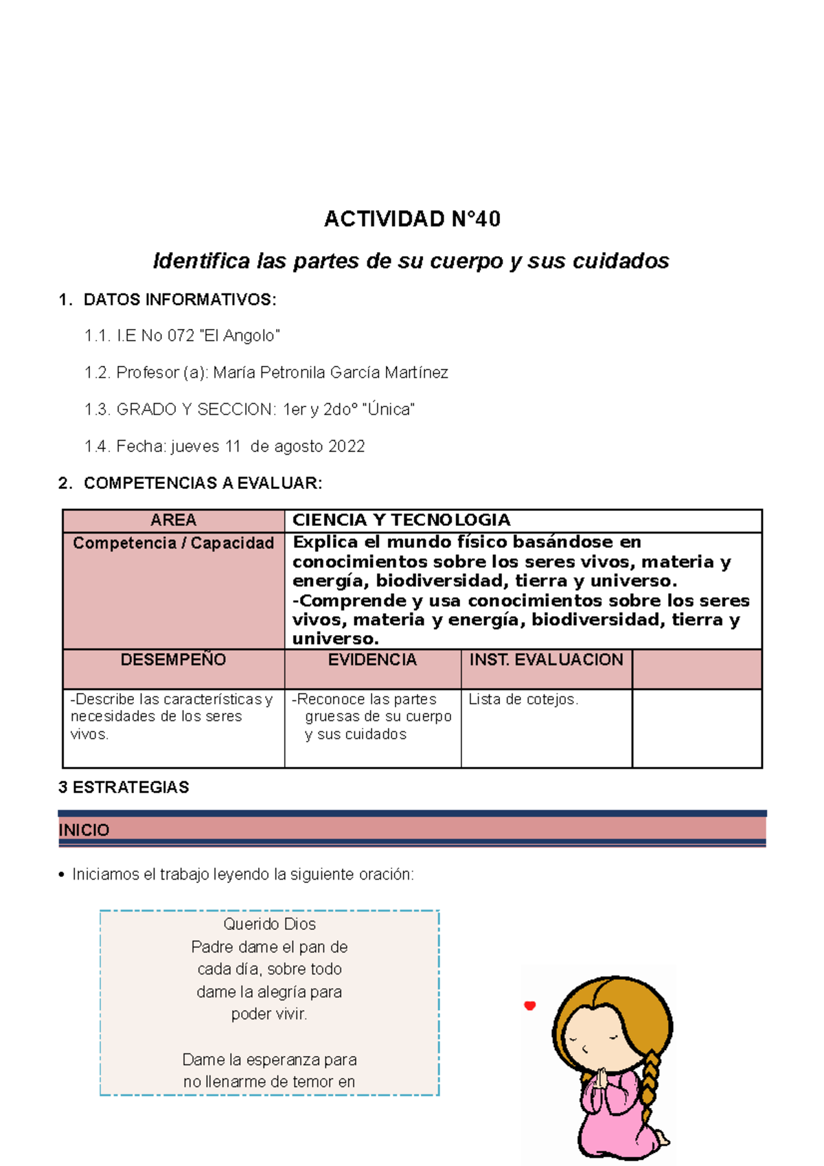 Ciencia y tecnología sesion 40 - ACTIVIDAD Identifica las partes de su ...