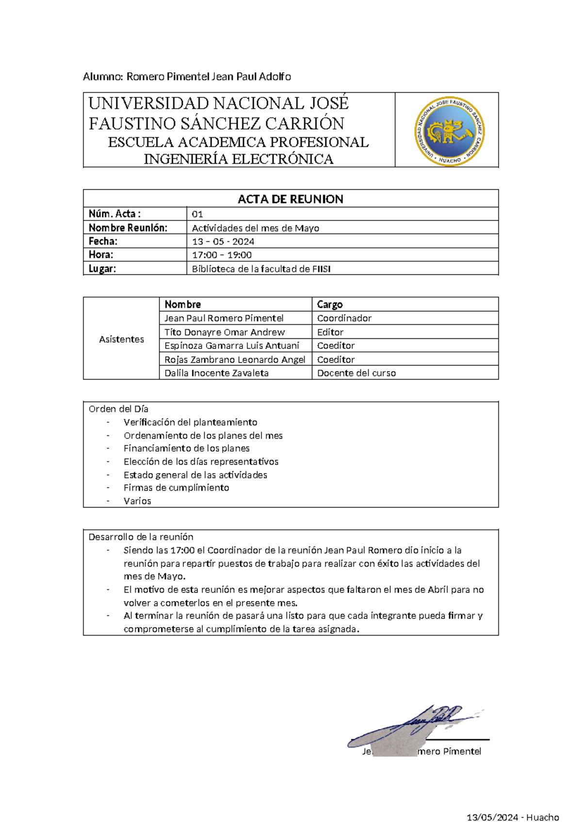 Grupo N° 04 Trabajos individuales - Alumno: Romero Pimentel Jean Paul ...