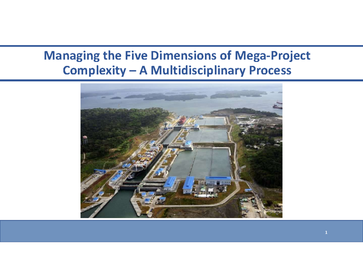Handouts Part V - Mega-Project Complexity - Managing the Five ...