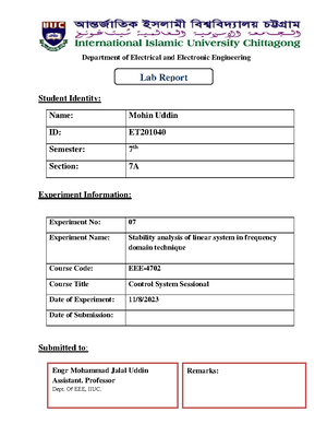 BE Lab 1 - Basic Electronic Lab Manual - International Islamic ...