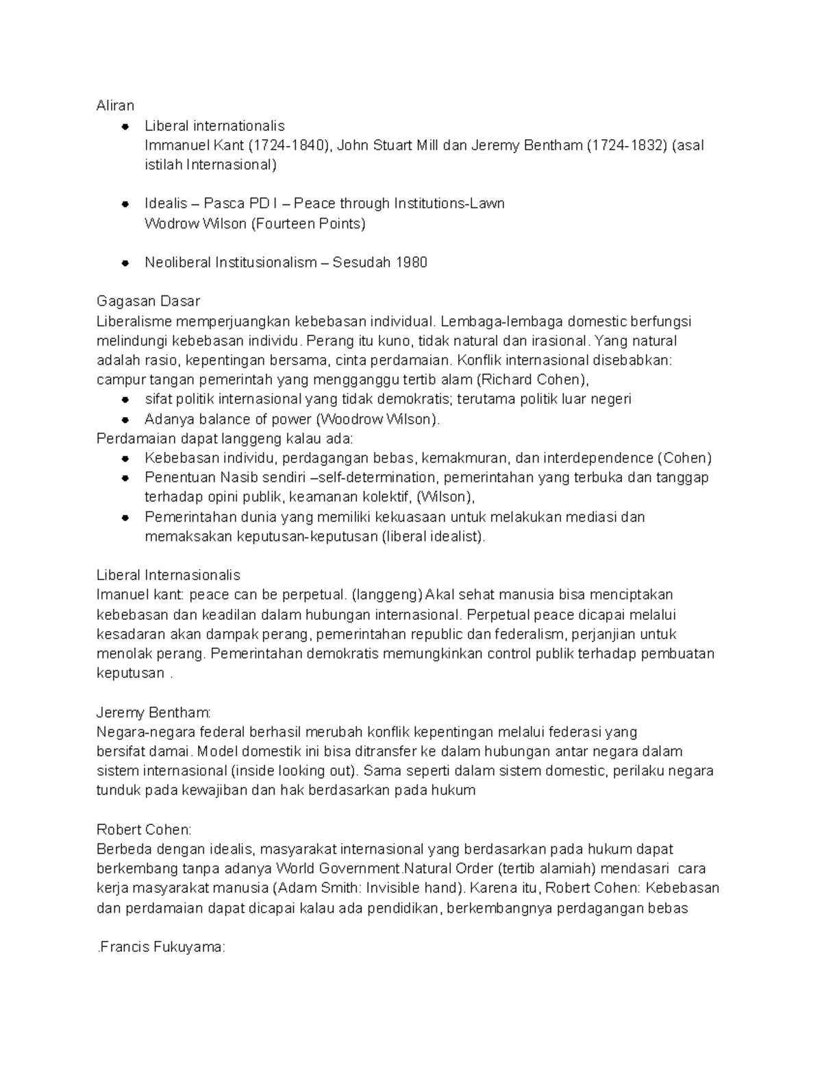 Liberalisme Politik Internasional - Aliran Liberal internationalis ...