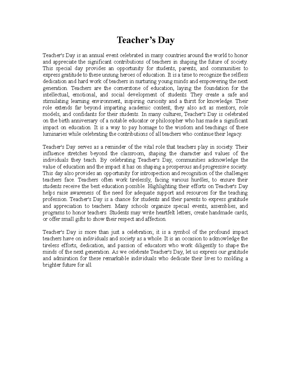 Articles about Teacher's Day - Teacher’s Day Teacher's Day is an annual ...