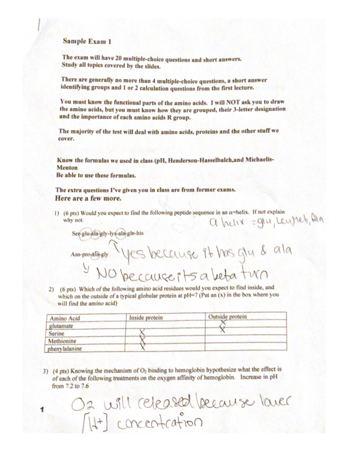 Sample Exam 1 - Practice exam for Exam 1 solved - Sample Exam 1 The ...