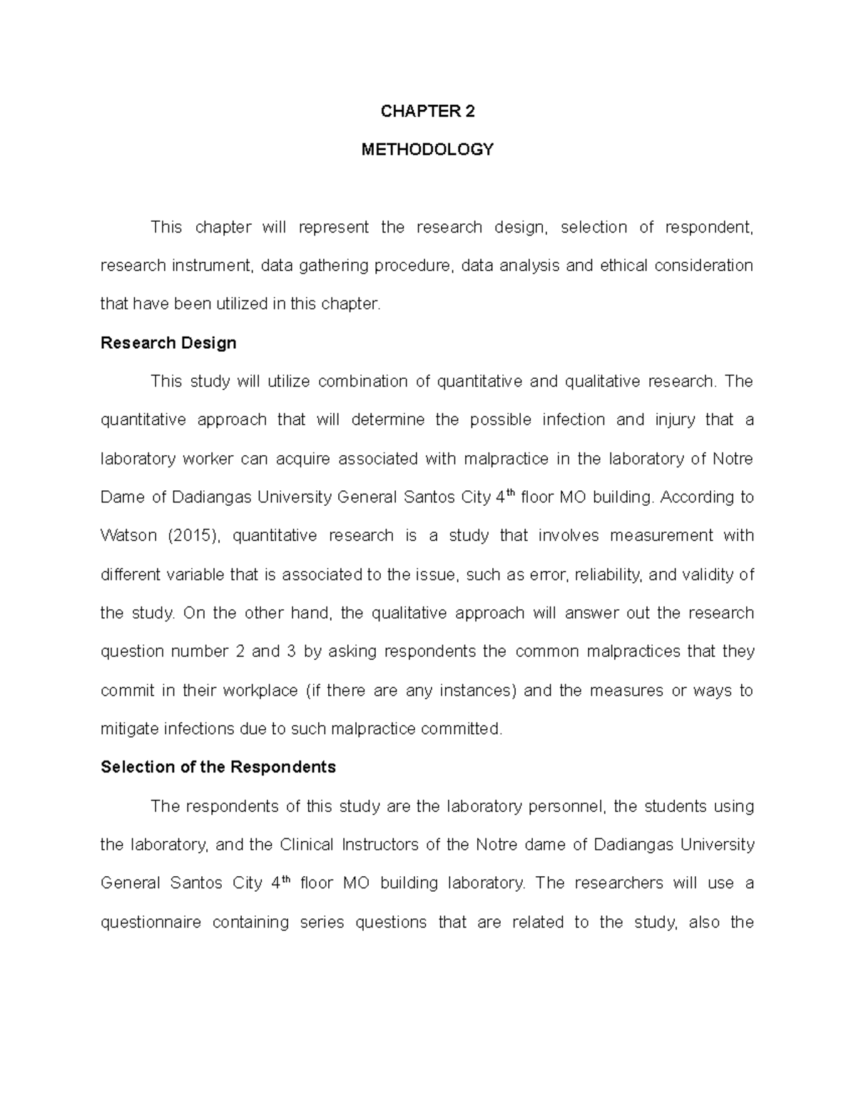 Chapter-2 - thank you - CHAPTER 2 METHODOLOGY This chapter will ...