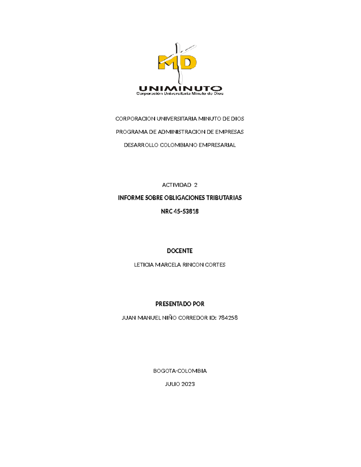 Actividad 6 calculo y analisis del uodi - CORPORACION UNIVERSITARIA ...