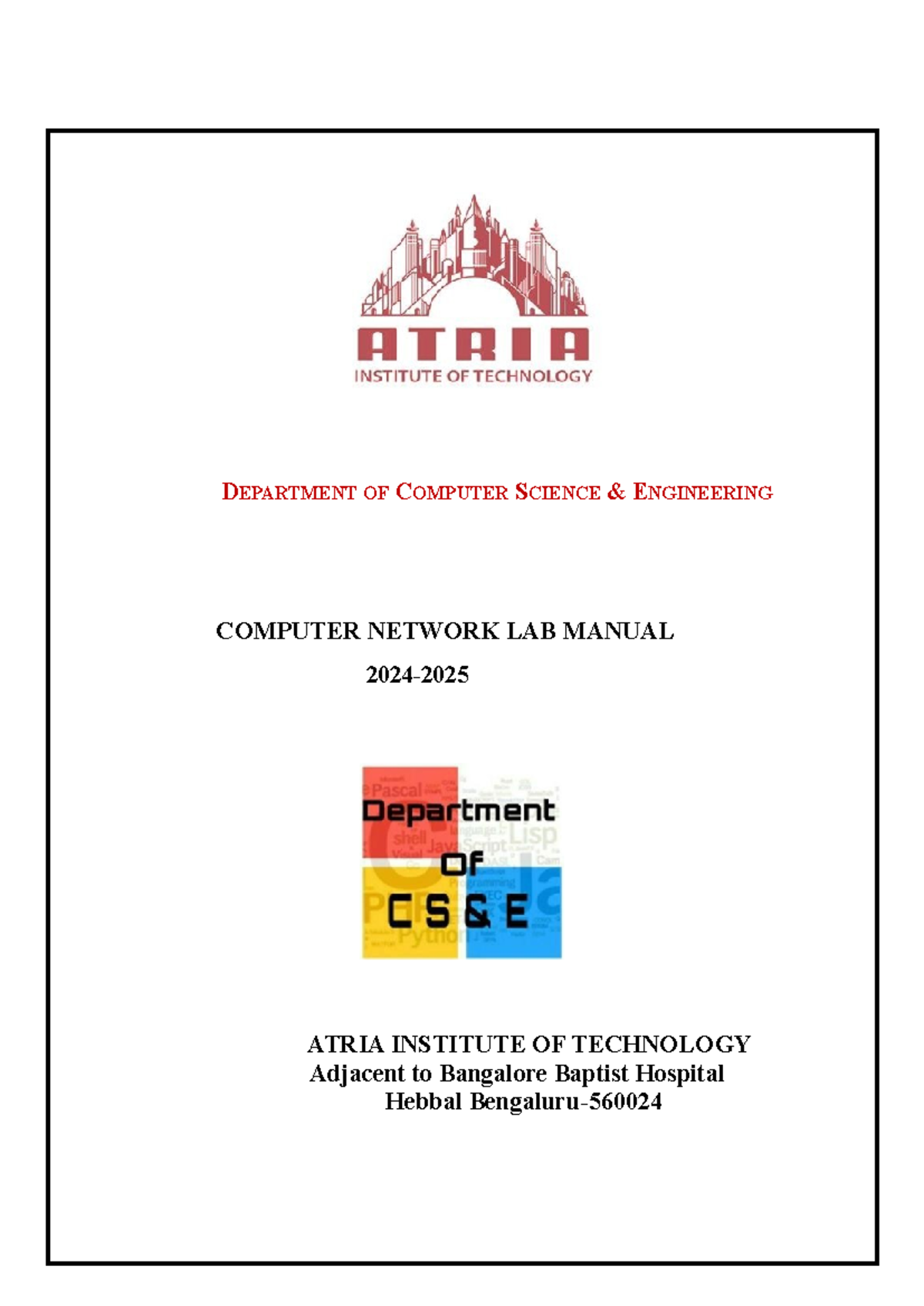 CN lab manual 2024 final Newww - D EPARTMENT OF C OMPUTER S CIENCE & E ...