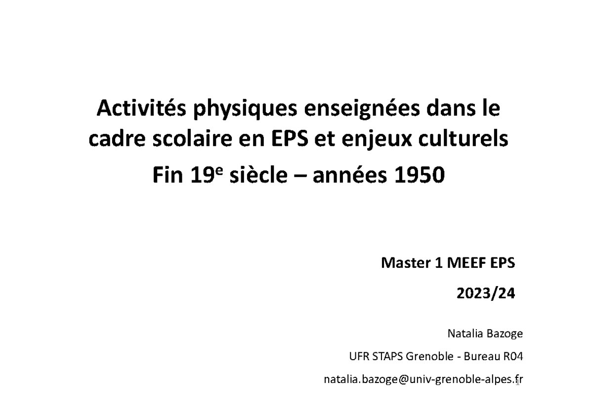 CM APS Ecrit 1 EPS - Activités physiques enseignées dans le cadre ...