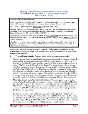 Analyzing Complex Survey Data: Some key issues to be aware of - It explains how and why the ...