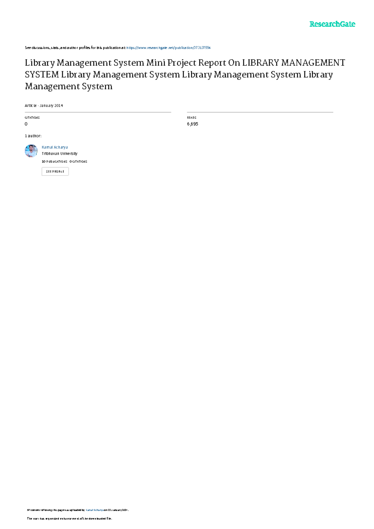 Librarymanagementsystemprojectreport - See discussions, stats, and ...