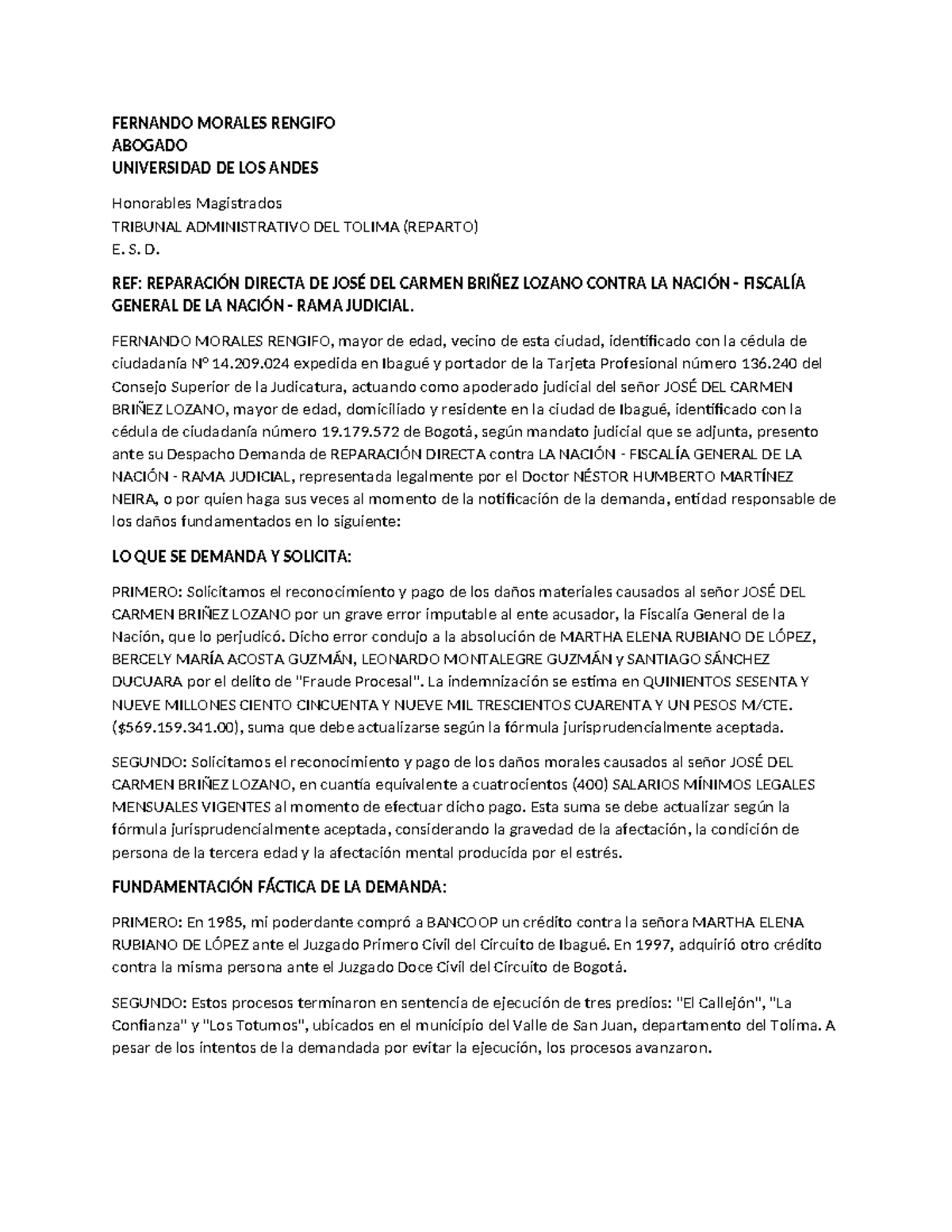 Fernando Morales Rengifo caso - FERNANDO MORALES RENGIFO ABOGADO ...